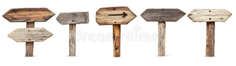 A Collection of Wooden Signposts with Multiple Arrows Indicating ...