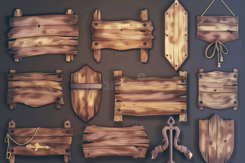 A Collection of Wooden Signs with Various Messages and Designs ...