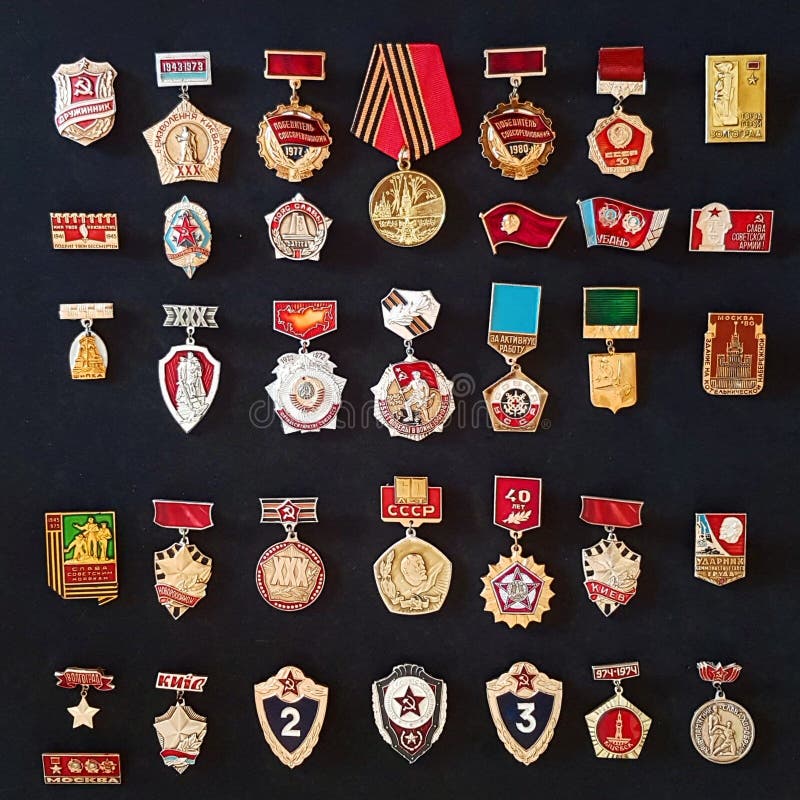 Collection of World War II Soviet Medals Stock Image - Image of world ...