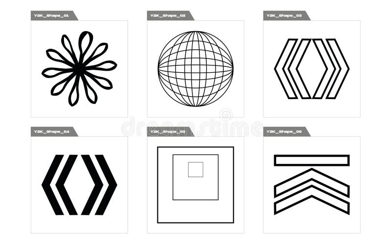 Collection of Y2K Elements. Large Set of Retro Objects for Design ...