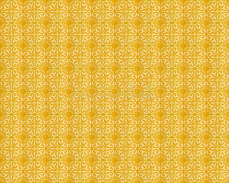 Collection of Yellow Patterns Tiles Stock Illustration - Illustration ...