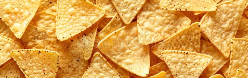 A Collection of Yellow Triangular Corn Tortilla Chips Stacked on Top of ...