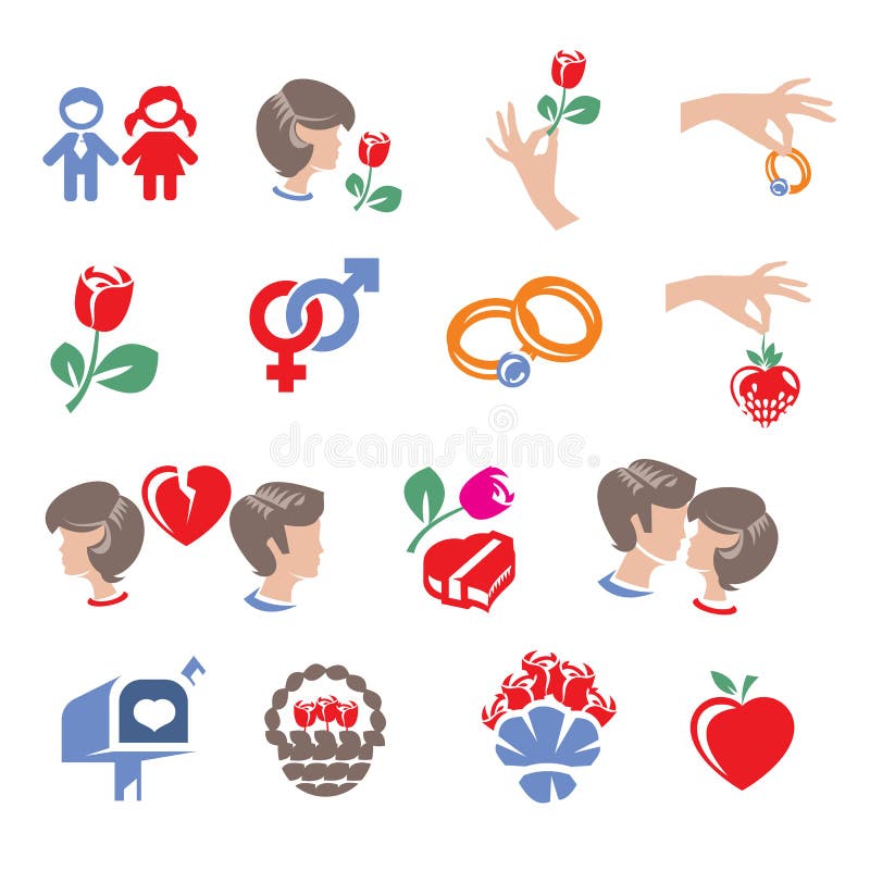 Collections of Abstract Family Icons Stock Vector - Illustration of ...