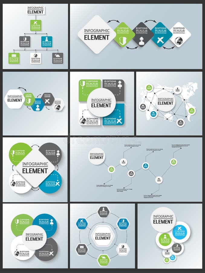 Collections of Element for Infographic Chart Template Geometric Figure ...