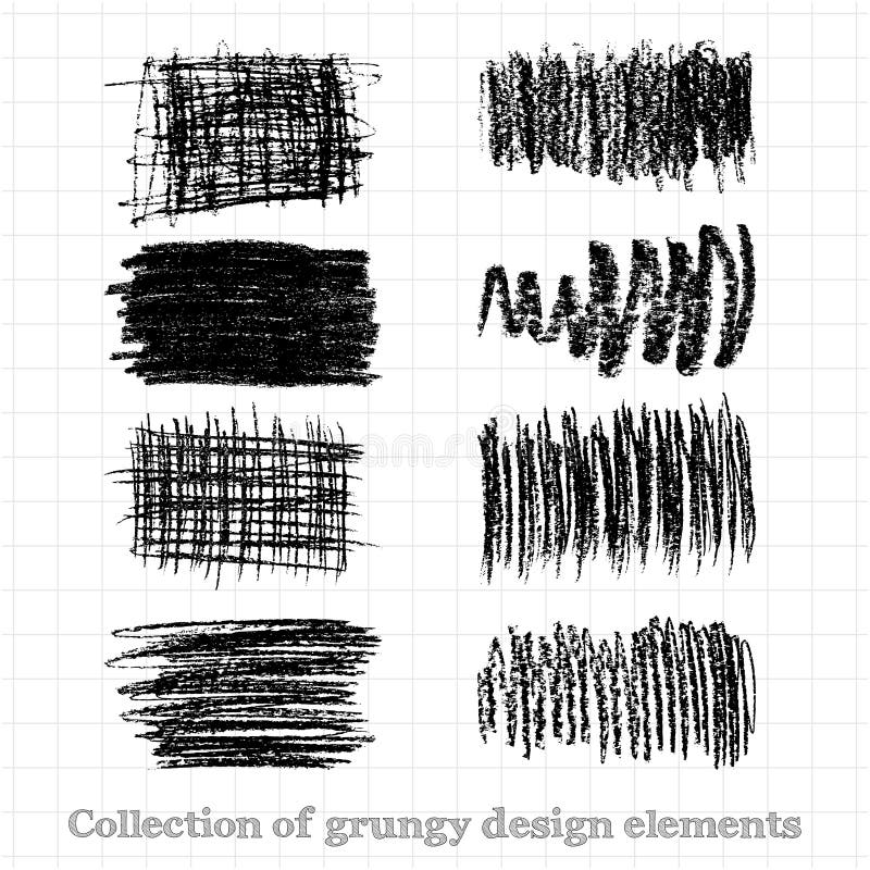 Collections of Grunge Design Elements Stock Vector - Illustration of ...