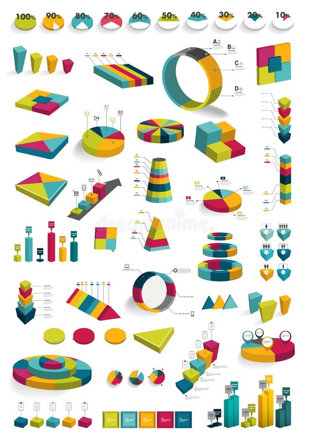 Big Collections of Infographics Flat Design Elements. Stock Vector ...