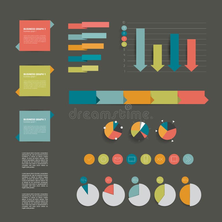 Collections Infographics Flat Design Elements Stock Illustrations – 38 ...