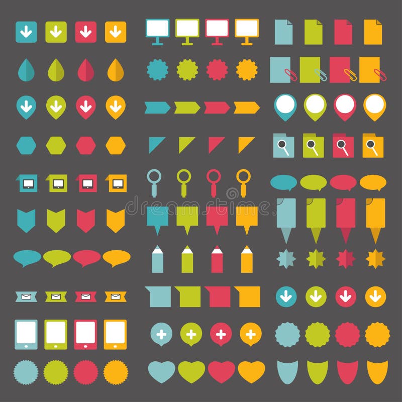 Collections of Infographics Flat Design Pointers. Stock Vector ...