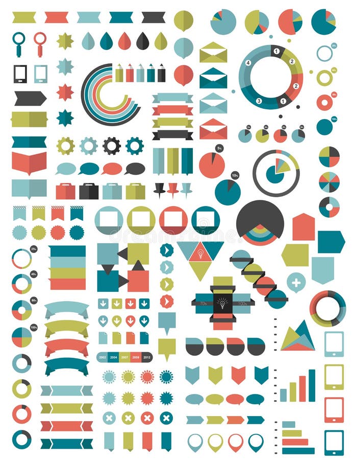 Big Collections of Infographics Flat Design Elements. Stock Vector ...