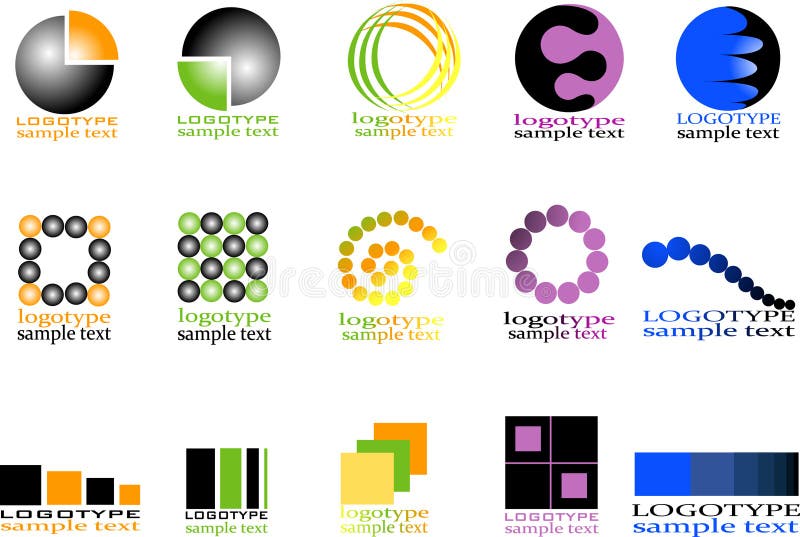 Collections of logotype stock vector. Illustration of isolated - 7155986