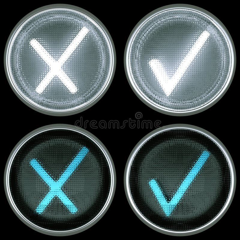 Collections of Switch Controls or Buttons: Accept and Cancel Stock ...