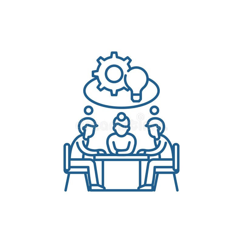 Collective Creativity Line Icon, Vector. Collective Creativity Outline ... Collective Creativity Line Icon, Vector. Collective Creativity Outline ...