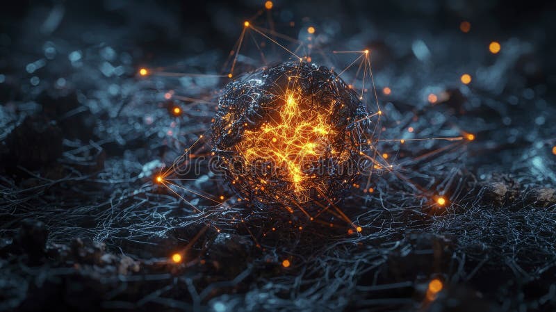 Collective Energy Representation in a Digital Sphere Abstract Art Sci ...