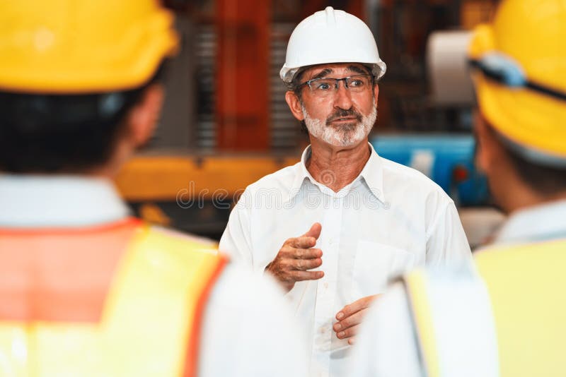 Collective Factory Worker and Engineer on Meeting with Manager ...