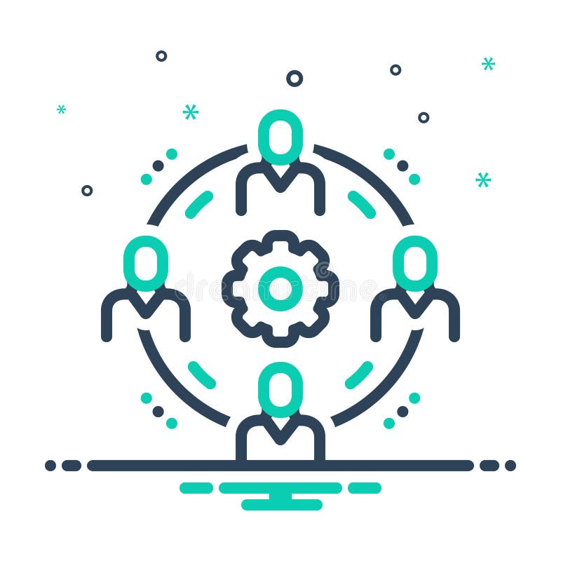 Mix Icon for Collective, Overall and Connect Stock Vector ...