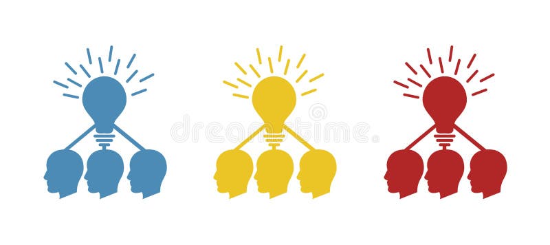 Collective Idea Icon on a White Background, Vector Illustration Stock ...