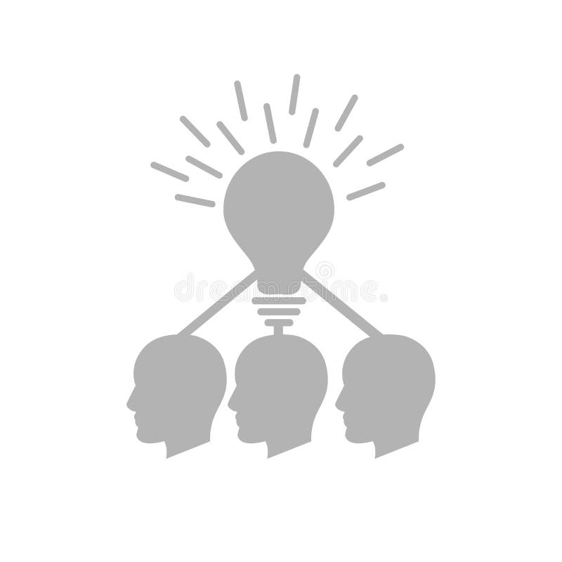 Collective Idea Icon on a White Background, Vector Illustration Stock ...