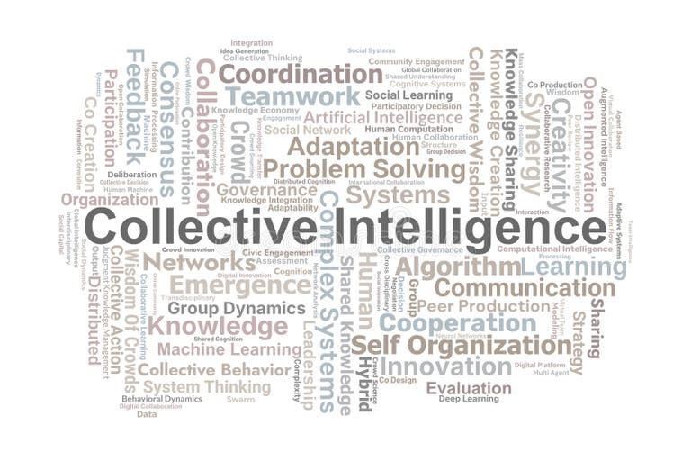 Collective Intelligence Word Cloud. Key Concepts on Collaboration ...