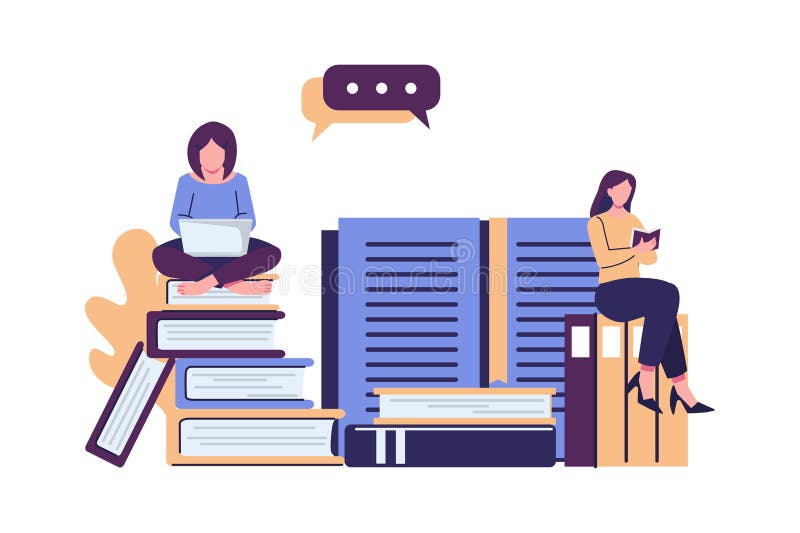 Collective Learning, Prepare for Exam Flat Style Illustration Vector ...