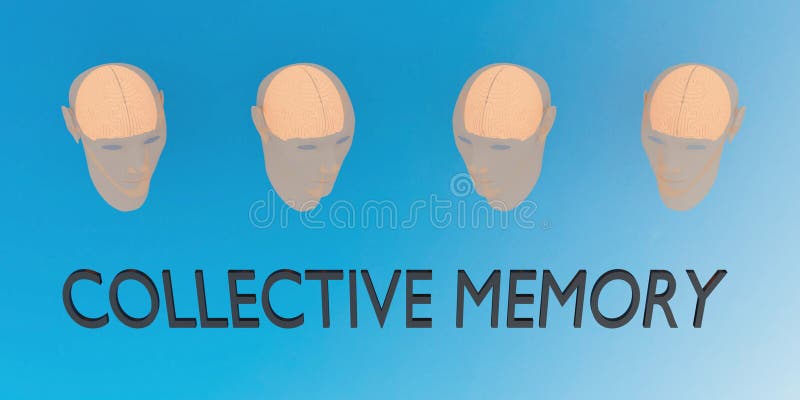 COLLECTIVE MEMORY concept stock illustration. Illustration of ...