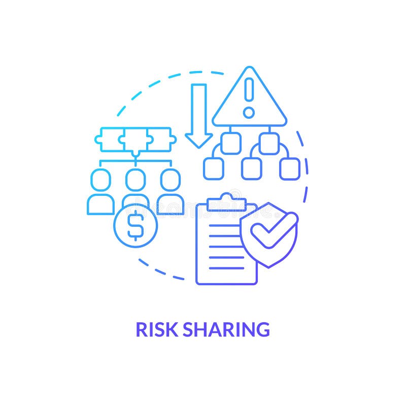 Collective Risk Sharing Blue Gradient Concept Icon Stock Vector ...