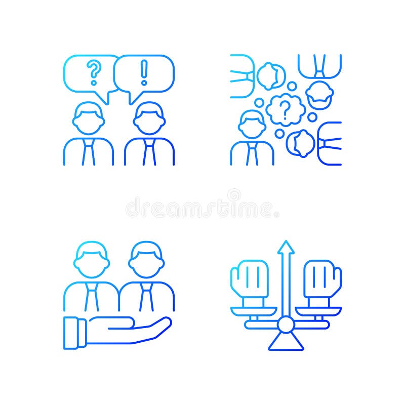 Collective Work RGB Color Icons Set Stock Vector - Illustration of logo ...