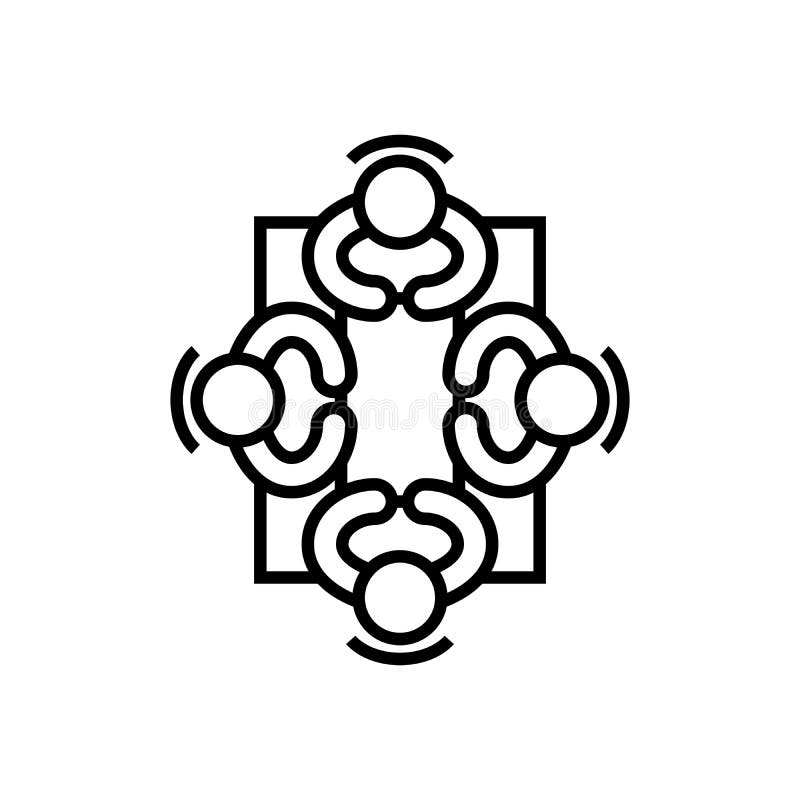 Big Boss Line Icon, Concept Sign, Outline Vector Illustration, Linear ...