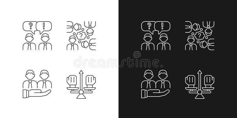 Collective Work RGB Color Icons Set Stock Vector - Illustration of logo ...