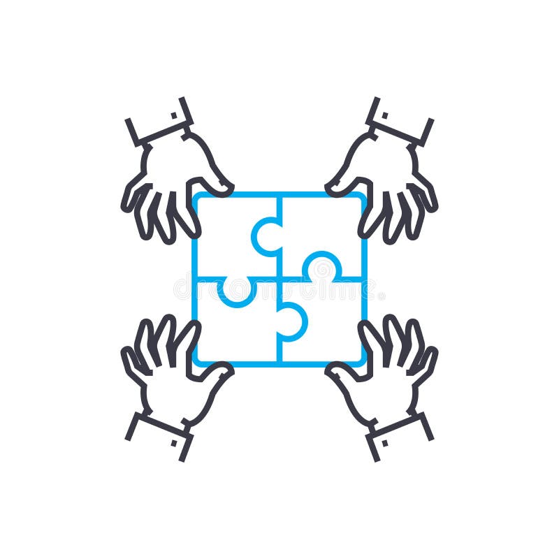 Collective Work Vector Thin Line Stroke Icon. Collective Work Outline ... Collective Work Vector Thin Line Stroke Icon. Collective Work Outline ...