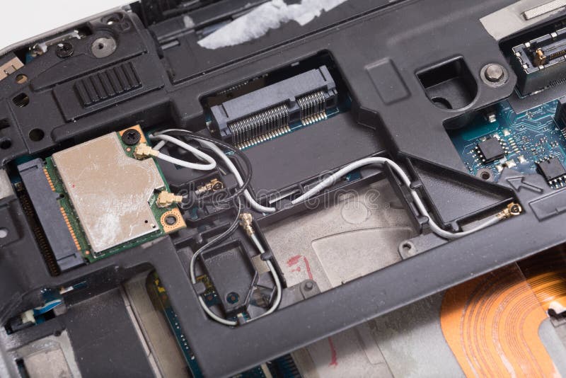 Parti E Componenti Interne Del Computer Portatile Fotografia Stock ...
