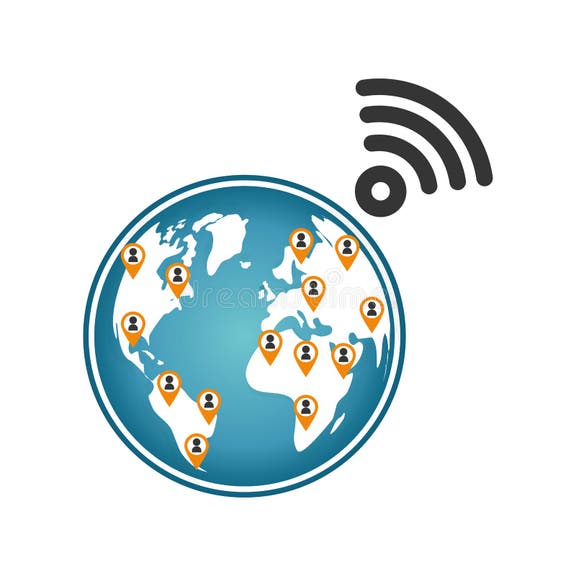 Collegamento a Internet Del Mondo Illustrazione di Stock ...