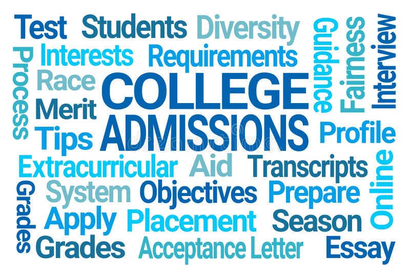 College Admissions Word Cloud Stock Illustration - Illustration of ...