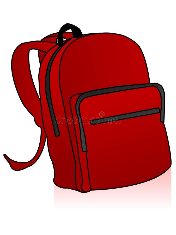 Red School Bag Clipart