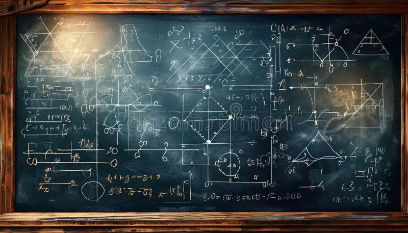 College Blackboard with Notes Stock Illustration - Illustration of ...