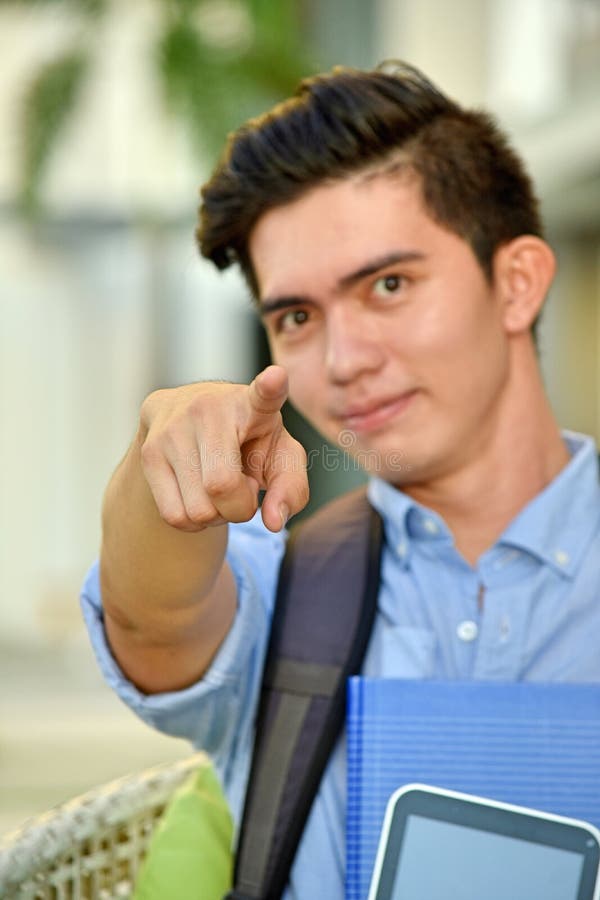 College Boy Student Pointing Stock Photo - Image of school, pupil ...