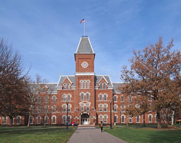 College building in fall editorial photography. Image of brick - 48137037