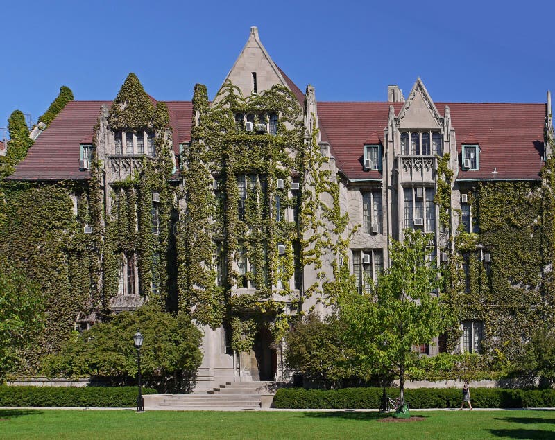 College building with ivy stock image. Image of lawn - 80586507