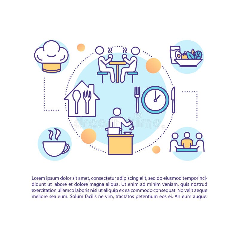 College Cafeteria Concept Icon with Text Stock Vector - Illustration of ...