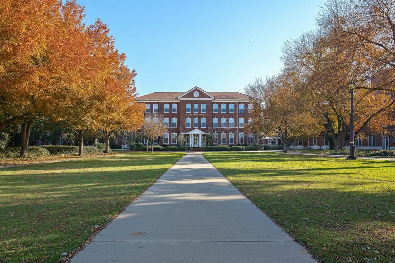 College Campus Background Academic Lively Educational Theme Stock ...