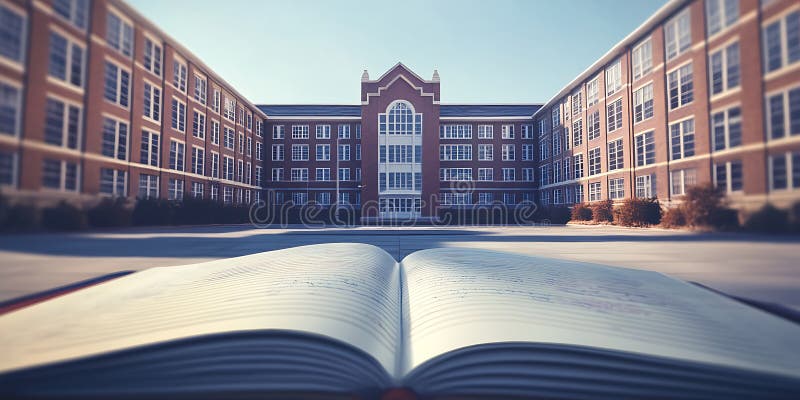 College Campus Open Book Education Image Background Wallpaper Stock ...