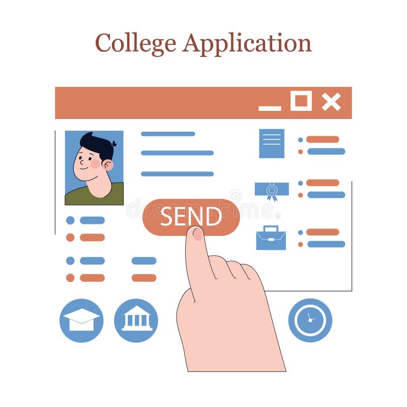College Choise. Flat Vector Illustration Stock Vector - Illustration of education, decision ...