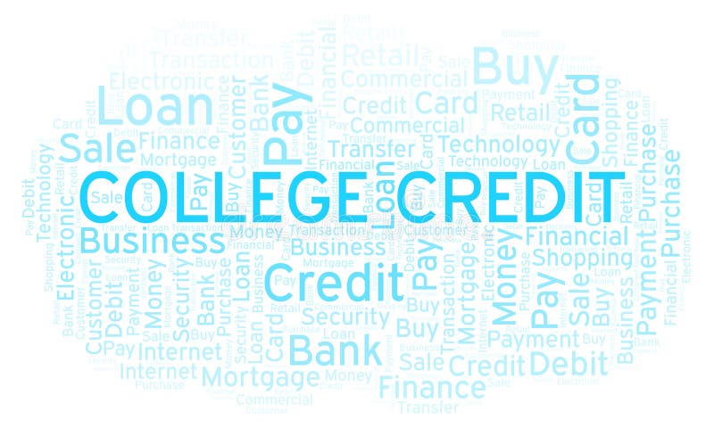 College Credit word cloud. stock illustration. Illustration of text ...
