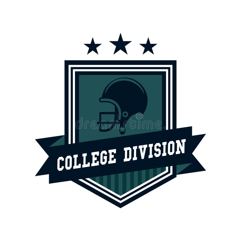 College Division Label Design. Vector Illustration Decorative Design ...