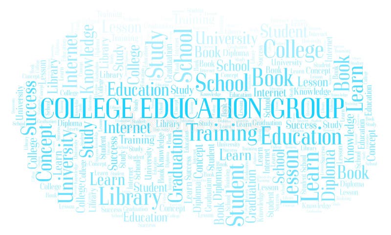 College Education Word Cloud Stock Illustration - Illustration of ...