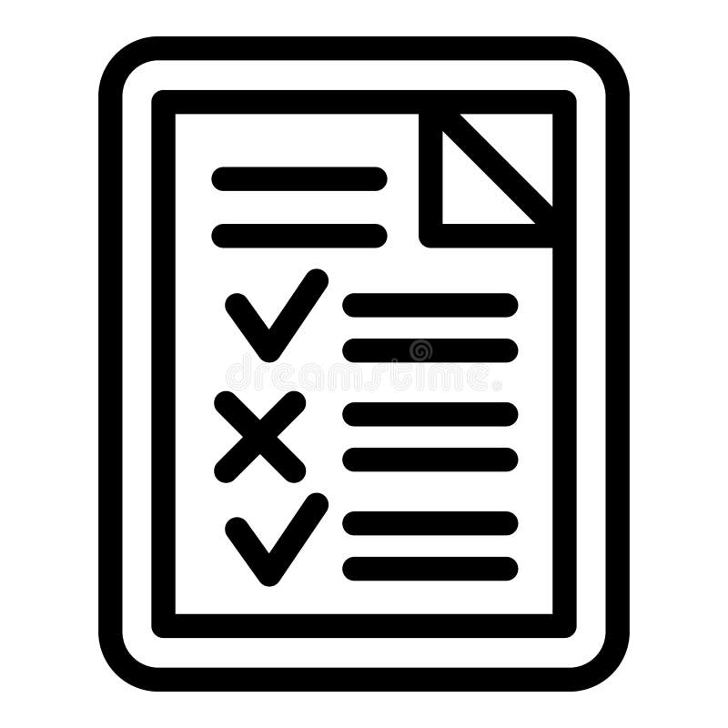 College Exam Test Icon, Outline Style Stock Vector - Illustration of ... College Exam Test Icon, Outline Style Stock Vector - Illustration of ...