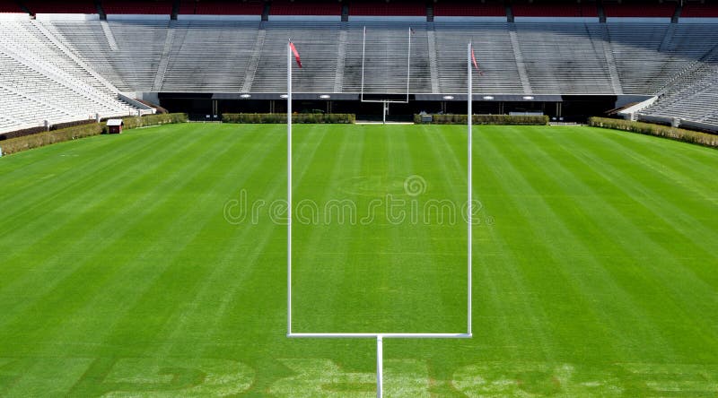 College Football Stadium Empty Seats Stock Image - Image of grass ...