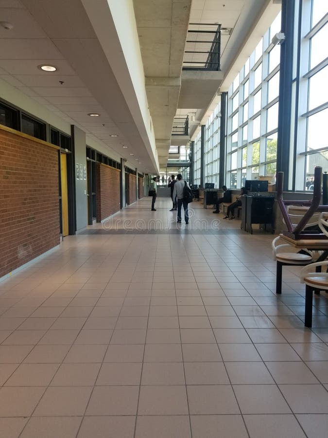 College Hallway during the Day Editorial Stock Image - Image of ...