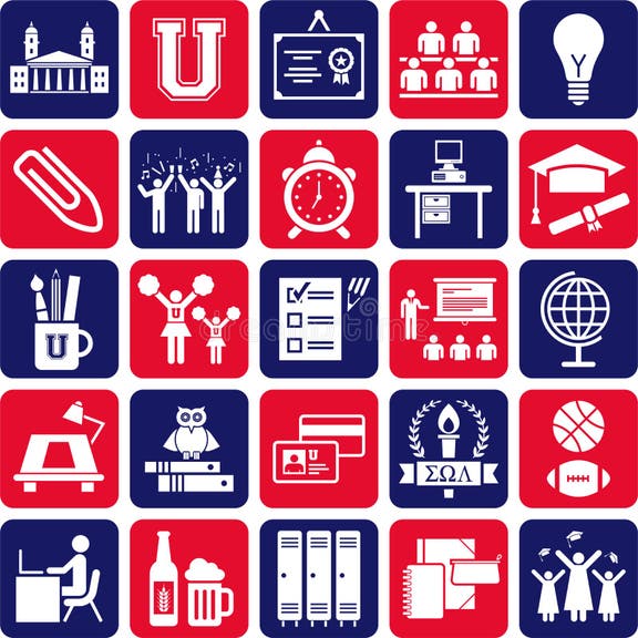 College Icons Symbols Stock Illustrations – 3,218 College Icons Symbols ...