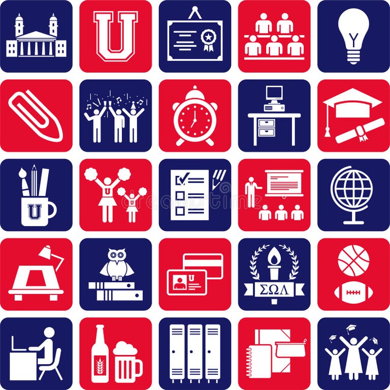 College Icons Symbols Stock Illustrations – 3,218 College Icons Symbols ...