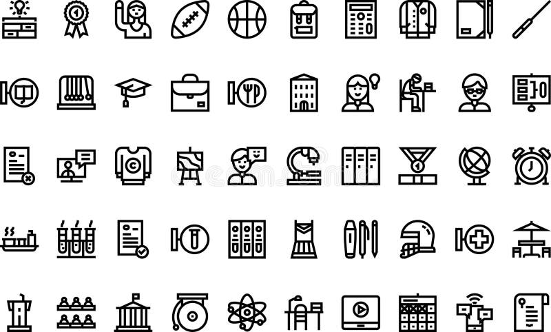 College Icons High-Quality Vector Icons Collection with Editable Stroke ...